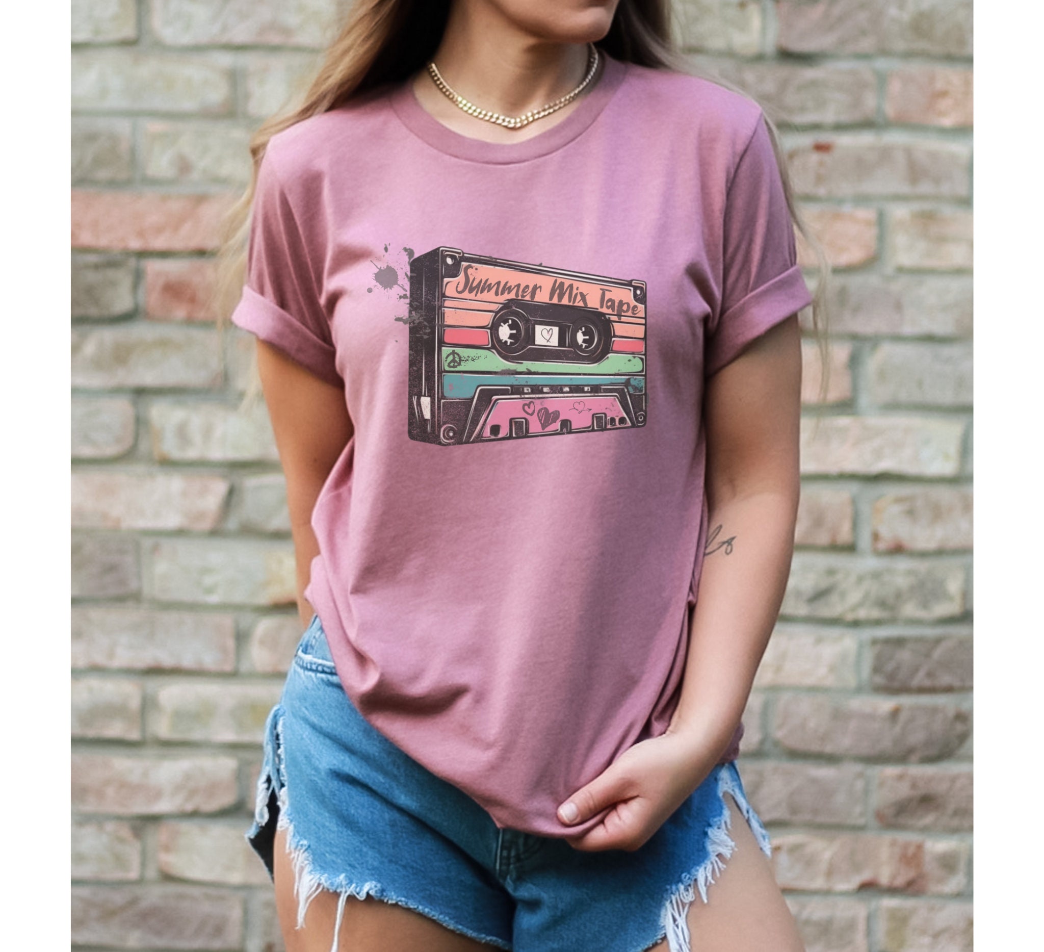 Summer Mix Tape 90s Cassette Tape Shirt, Cassette Tape Shirt Retro Mix ...