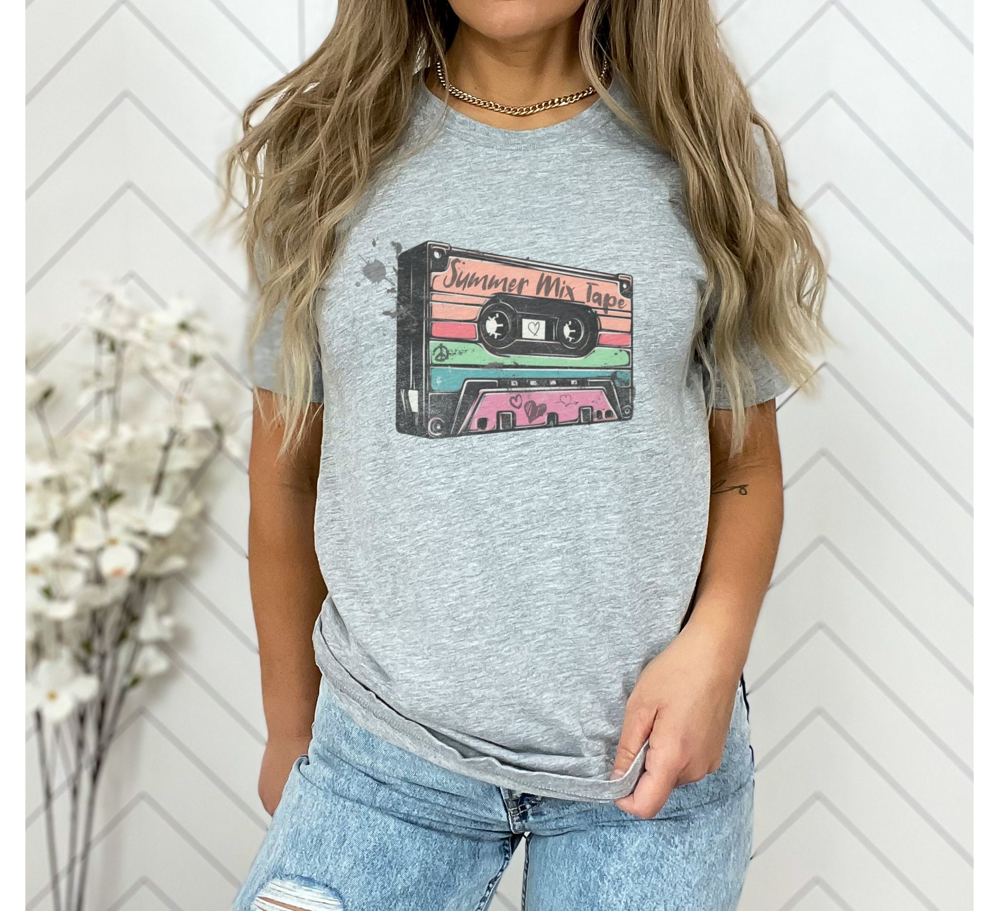 Summer Mix Tape 90s Cassette Tape Shirt, Cassette Tape Shirt Retro Mix ...