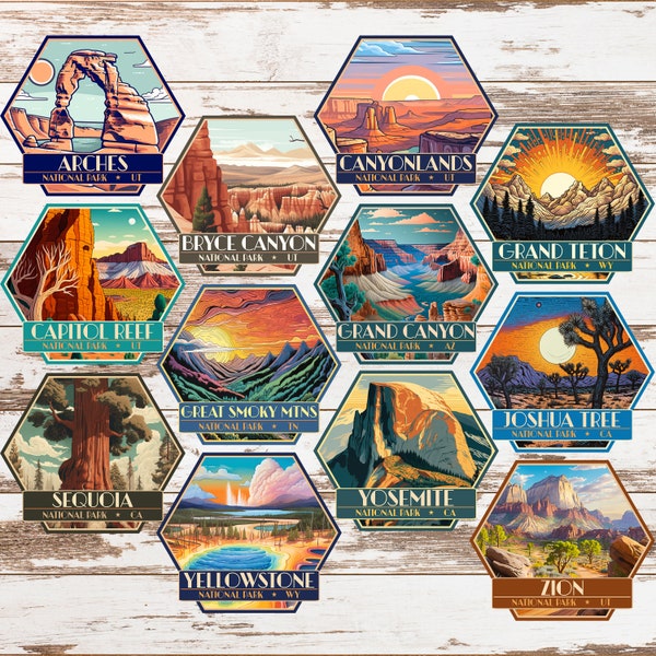 All National Parks Stickers - Etsy