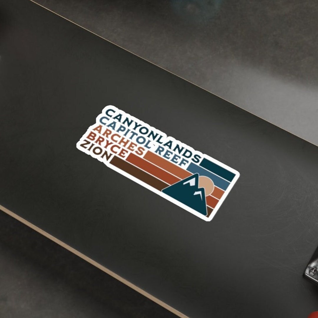 Vintage Utah Mighty Five Sticker, National Parks, Arches Sticker, Bryce ...