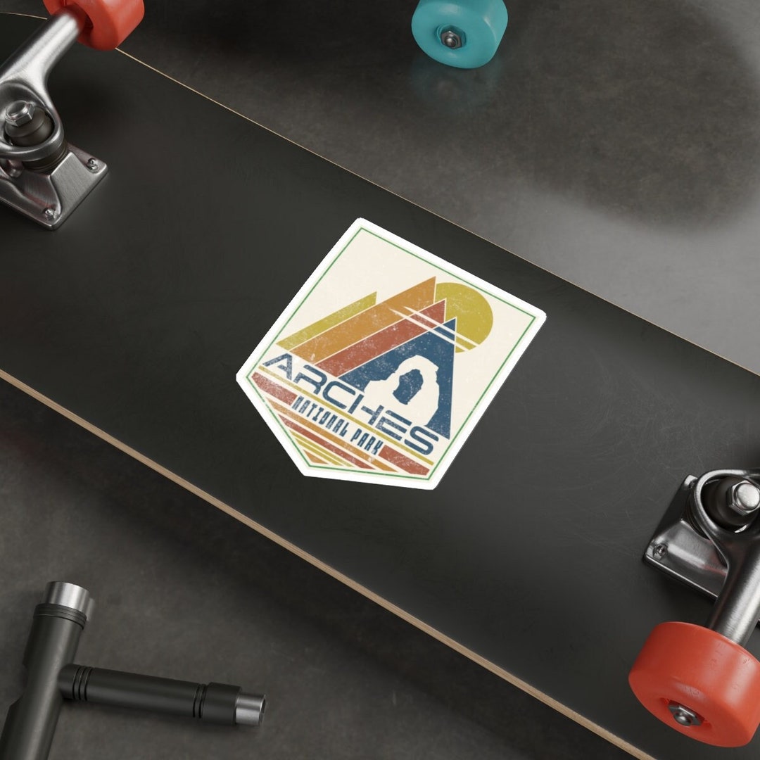Arches Vintage Sticker, Arches Sticker, Retro Sunset, Utah Sticker ...