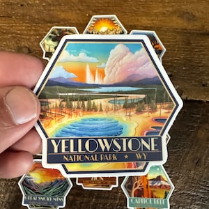 National Park Hexagon Sticker Collection - Fun Design for Any Surface ...