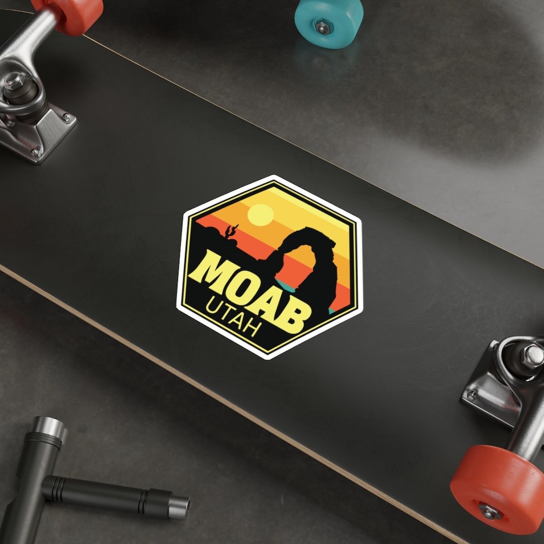 Moab Utah Sticker, Arches National Park, Vintage Sticker, Outdoor ...