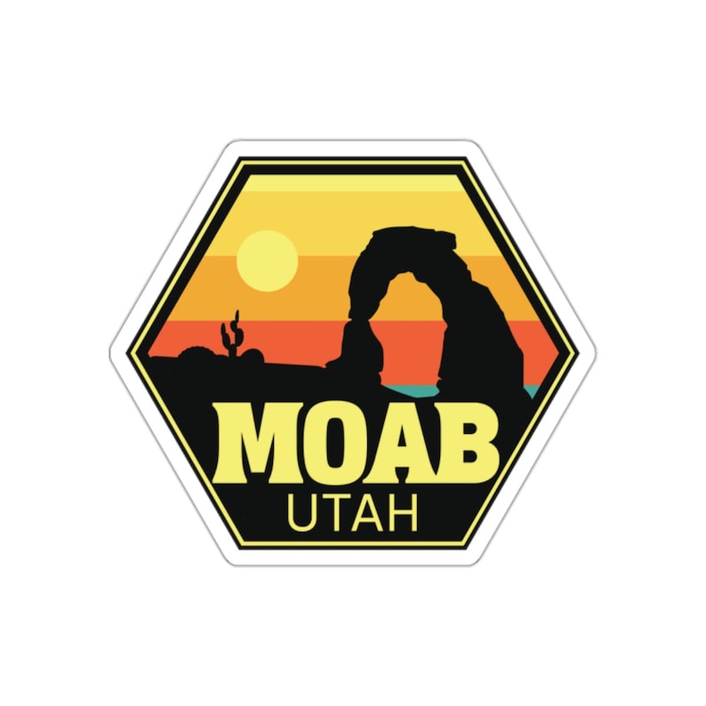 Moab Utah Sticker, Arches National Park, Vintage Sticker, Outdoor ...