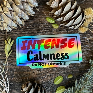 Intense Calmness Do NOT Disturb, Water Bottle Sticker, Sarcastic ...