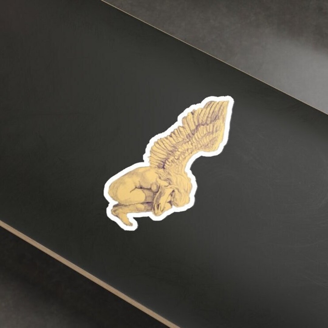 Hand Drawn Weeping Angel Sticker, Statue, Angel Sticker, Art Sticker ...