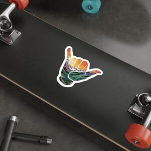 Shaka Mountain Sticker, Vintage Sticker, Outdoor Sticker, Ski Sticker ...