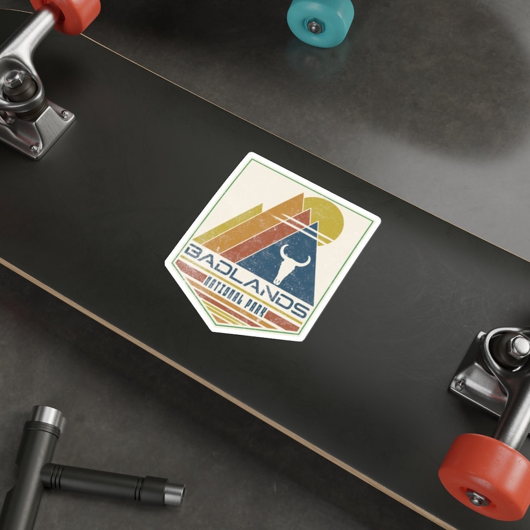 Badlands Vintage Sticker, Badlands Sticker, Retro Sunset, South Dakota ...
