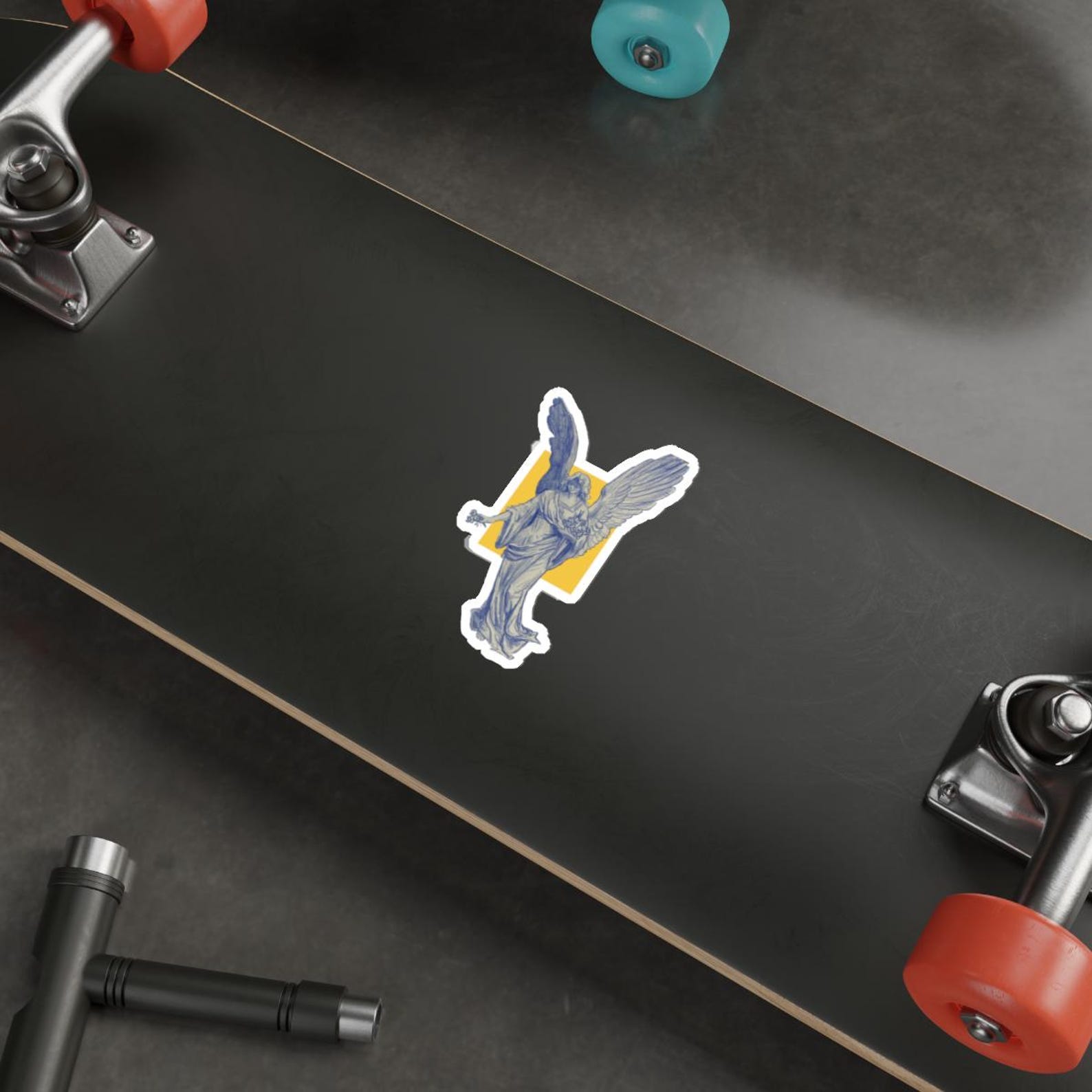 Angel Sketch, Statue Drawing With Colored Pencil and Fun Colors. Cute ...