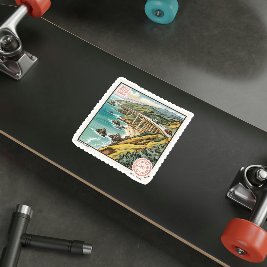 Vintage Big Sur California Highway 1 Stamp Sticker, Vintage Stamp ...