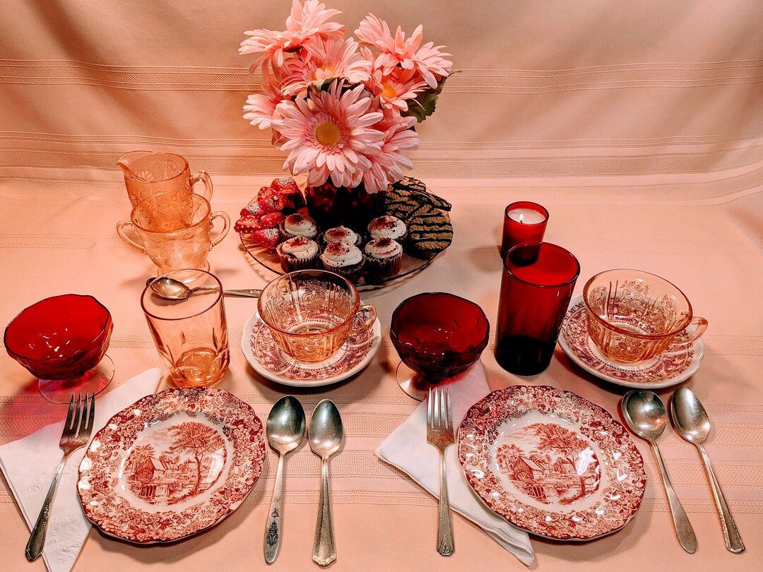 Unique Gift "it's a Girl" Tablescape "coffee and Ice Cream" Set ...