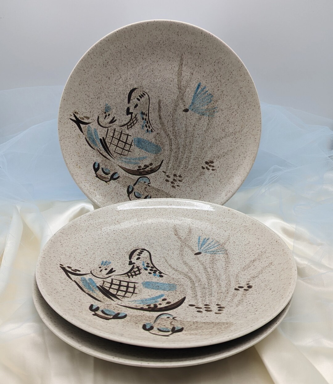 Vintage Bob White by Red Wing Pottery Diner Plates Set of 3. 10 3/4 ...