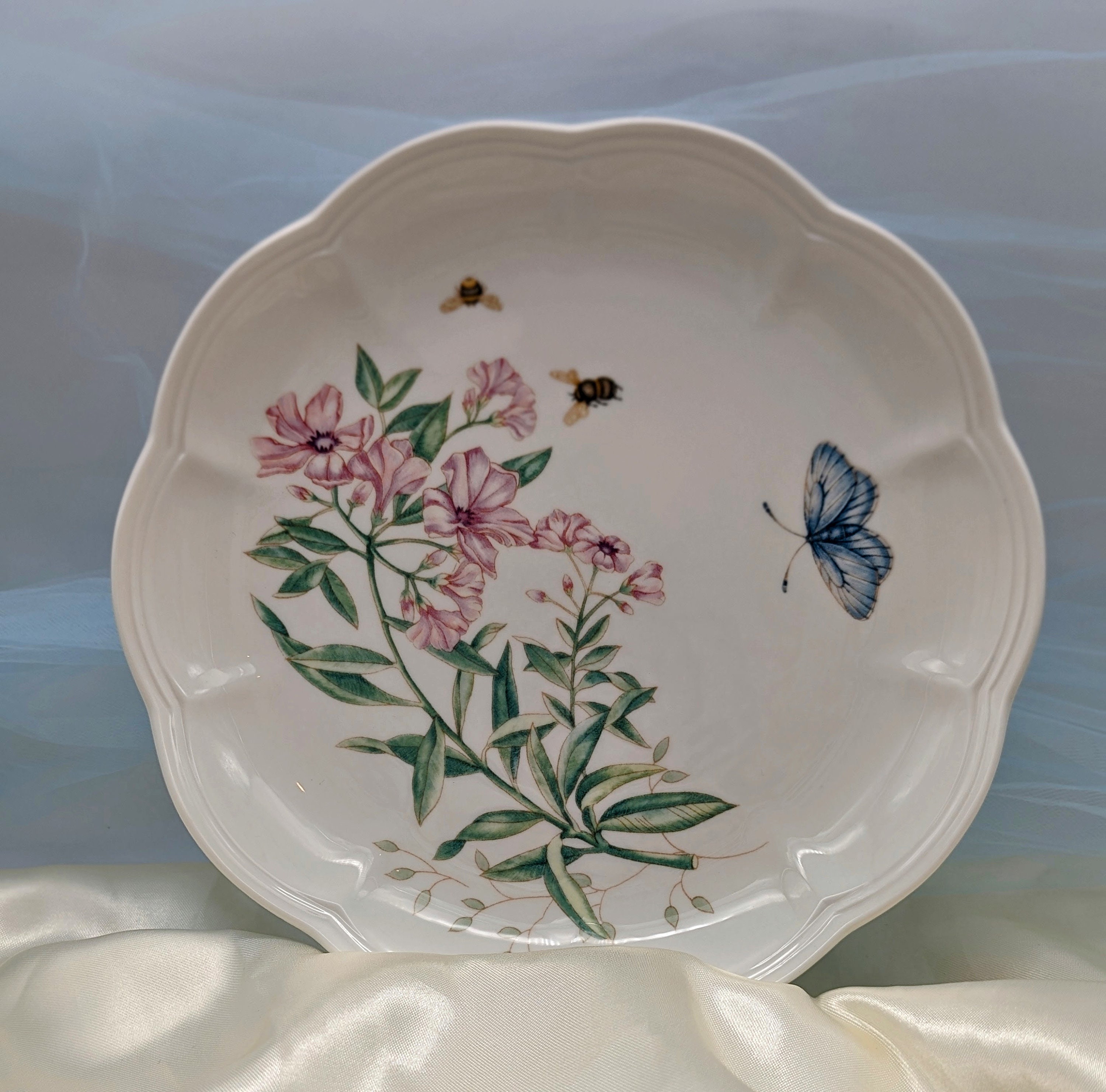 Vintage Lenox Butterfly Dinnerware Three Salad Plates: Monarch ...