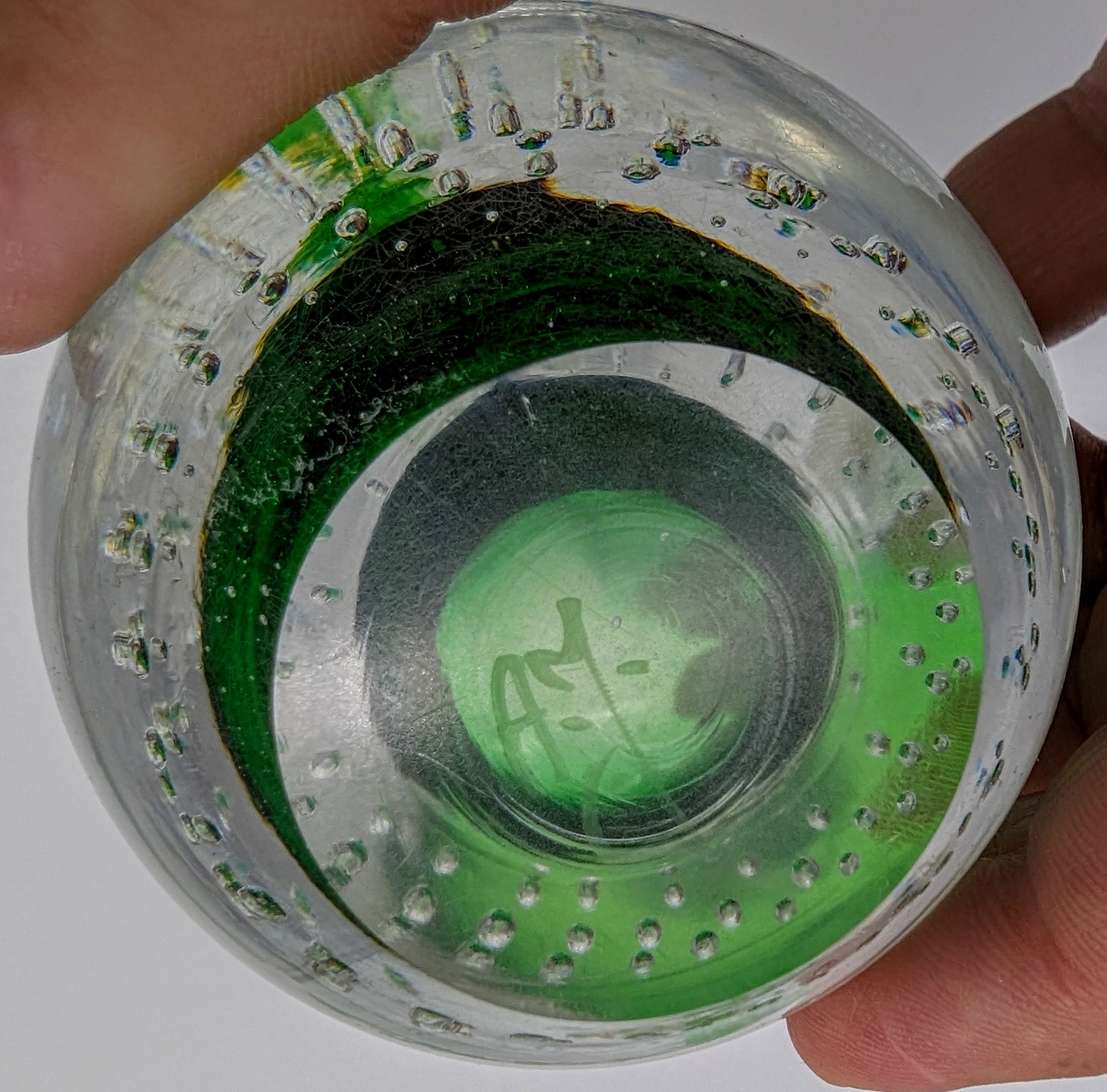 Adam Jablonski Raindrop Centerpiece Glass Sculpture. Signed A.J ...