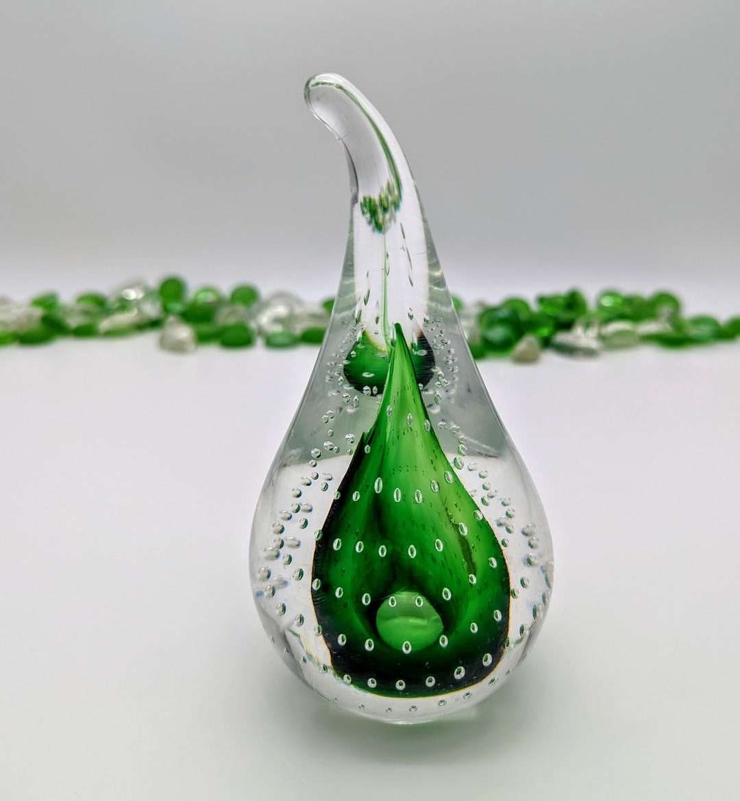 Adam Jablonski Raindrop Centerpiece Glass Sculpture. Signed A.J ...