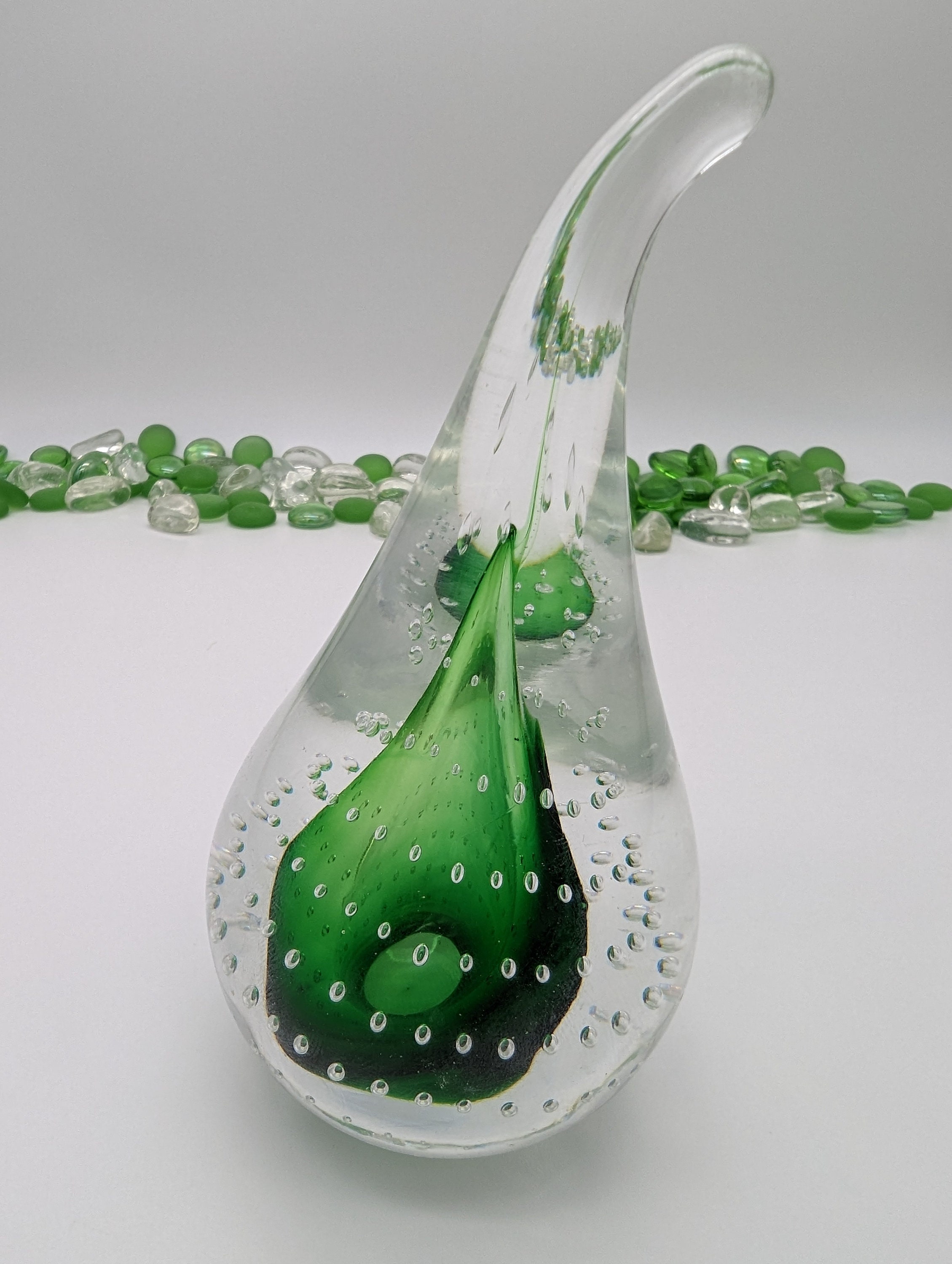 Adam Jablonski Raindrop Centerpiece Glass Sculpture. Signed A.J ...