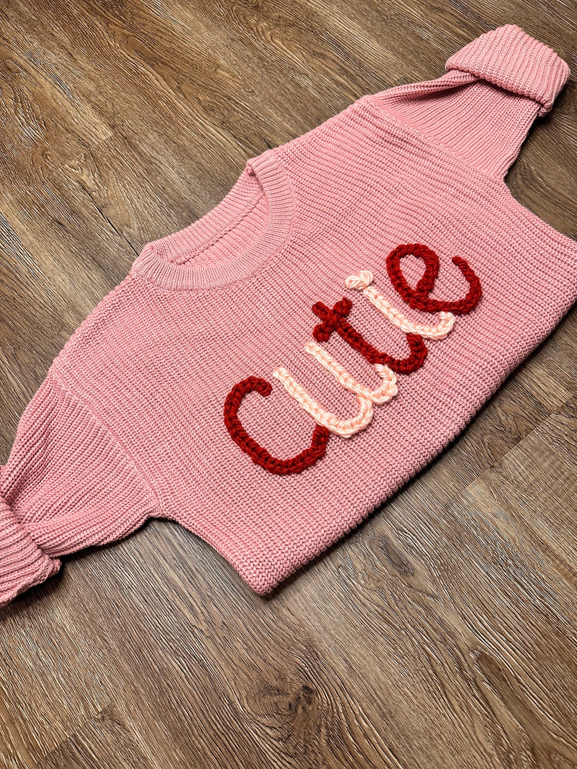 Chunky Hand Embroidered Cutie Sweater - Etsy