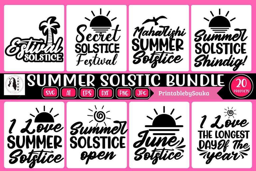 Summer Solstice Bundle,instant Download Designs,clipart Files for ...