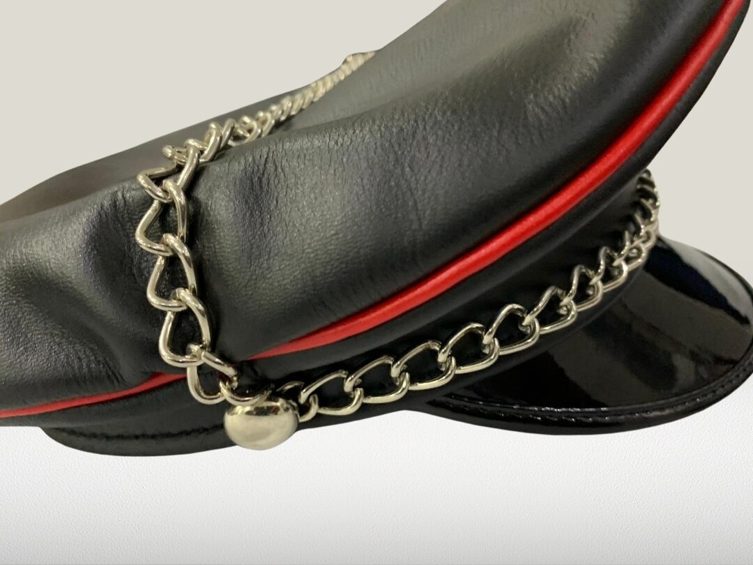 LEATHER BIKER CAP - Etsy