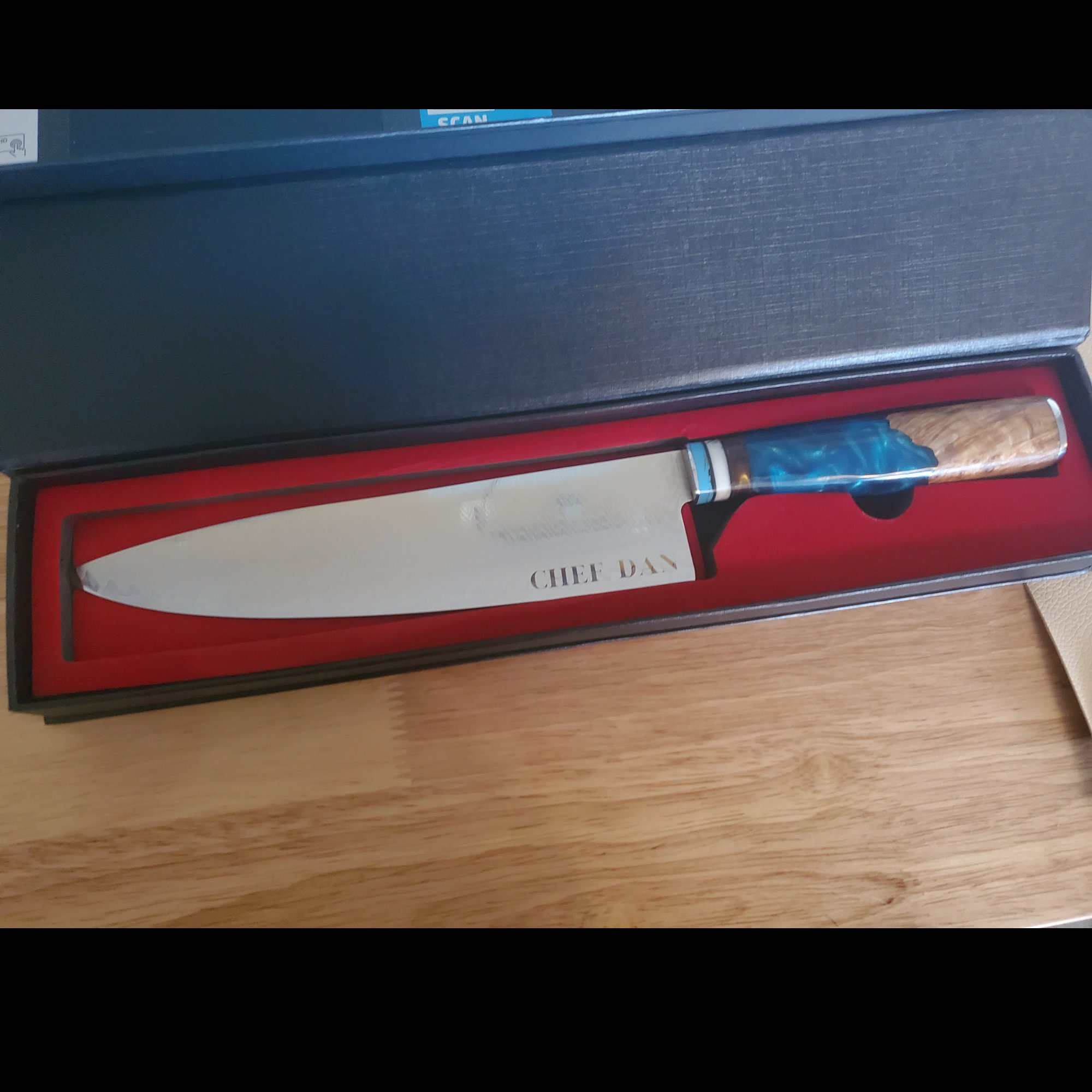 Personalized Engraved Chef Knife Japanese Damascus Knife Custom Chef ...