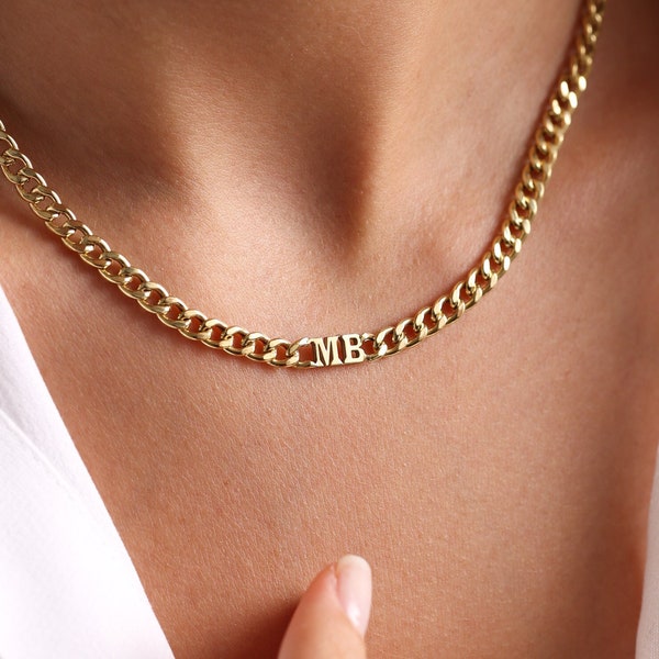 Gold Letter Necklace - Etsy