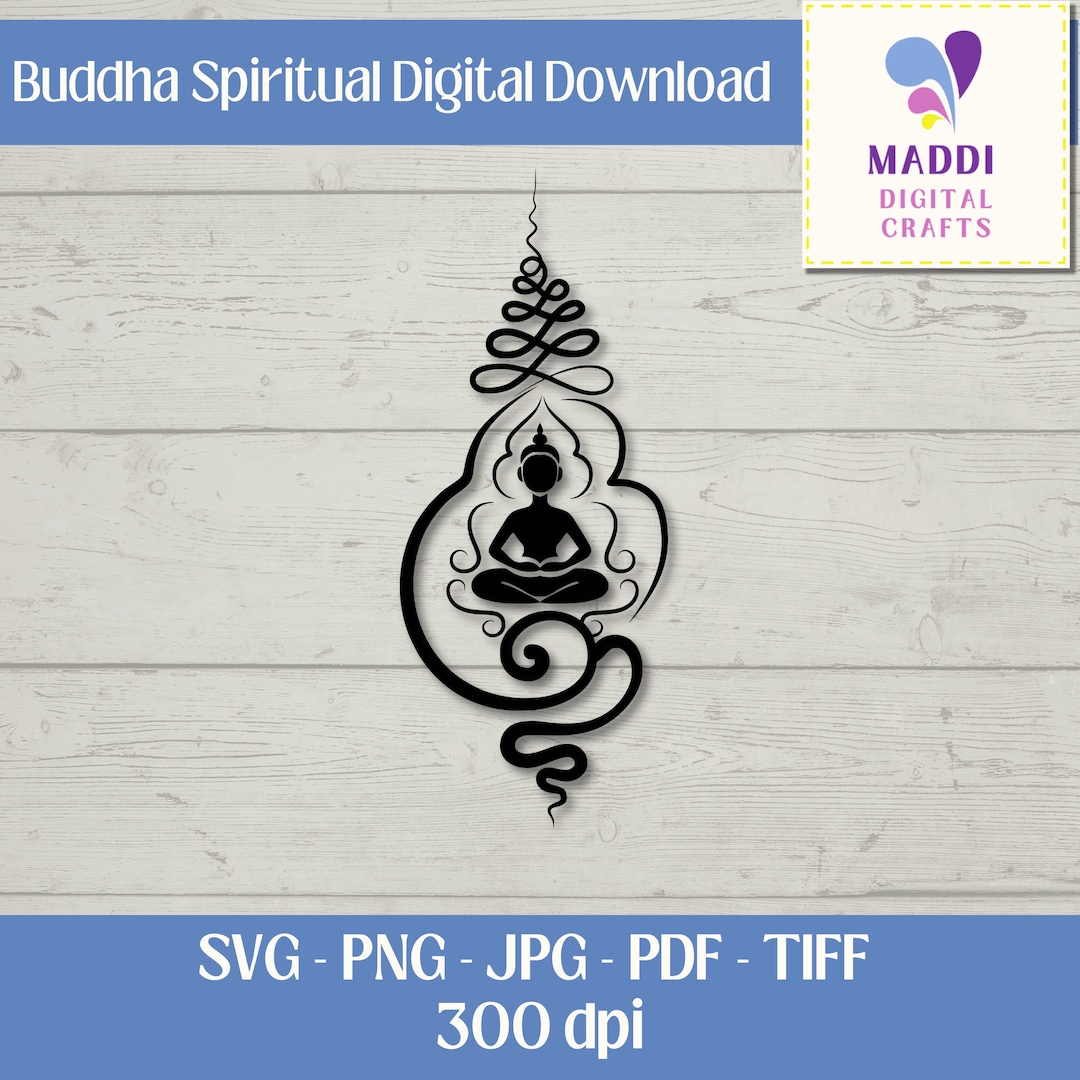 Buddha Vector Illustration Digital Embellishment Buddhist Symbol Clip ...