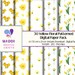 Yellow Flowers Themed Printable Paper Digital A4 Floral Downloadable ...