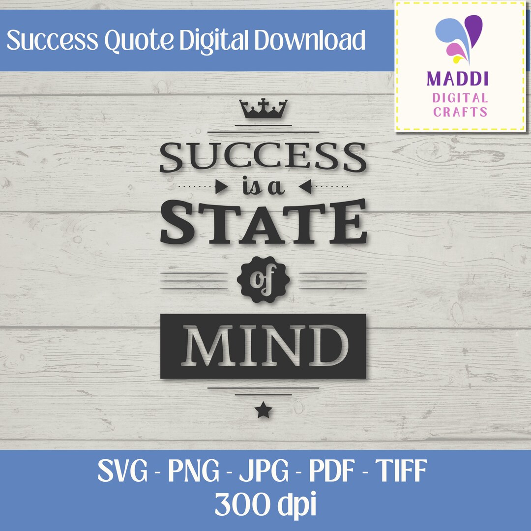 Success Quote Vectors Illustration Digital Embellishment Clip Art ...