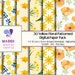 Yellow Flowers Themed Printable Paper Digital A4 Floral Downloadable ...