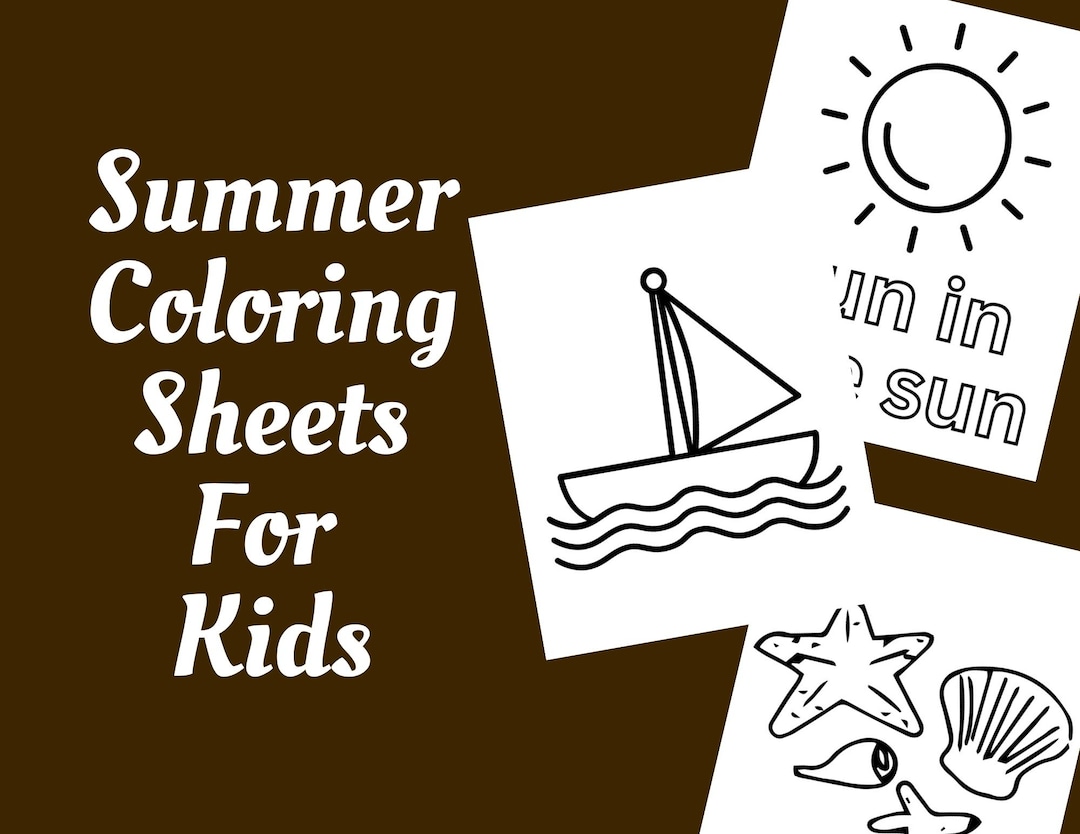 Printable Summer Coloring Pages for Kids – Digital Download – Fun ...