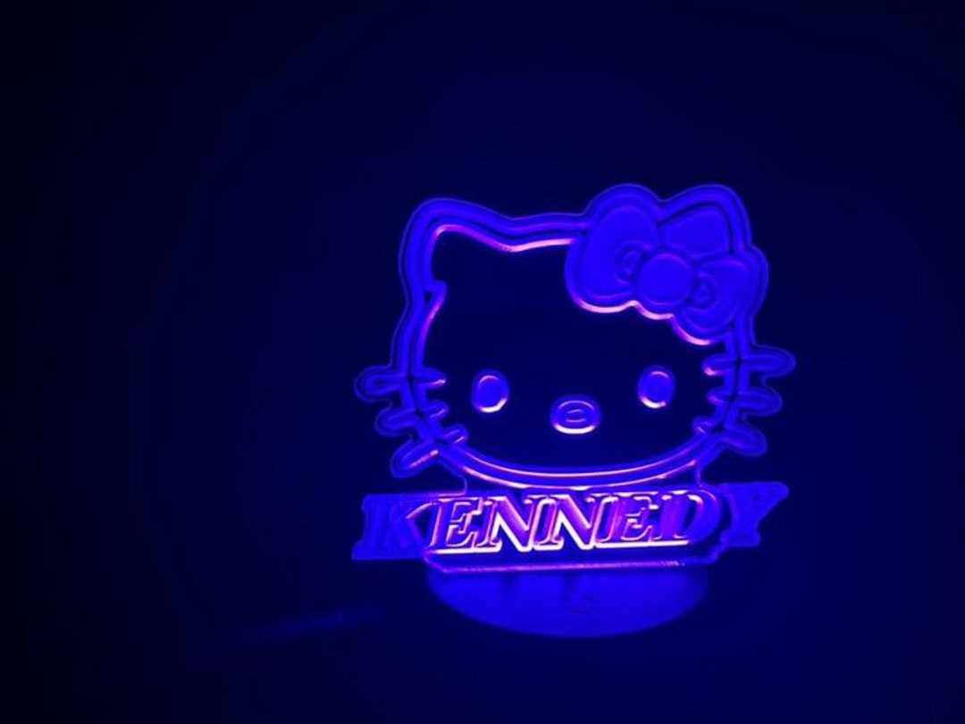 Personalized Hello Kitty 3D LED Lamp - Etsy