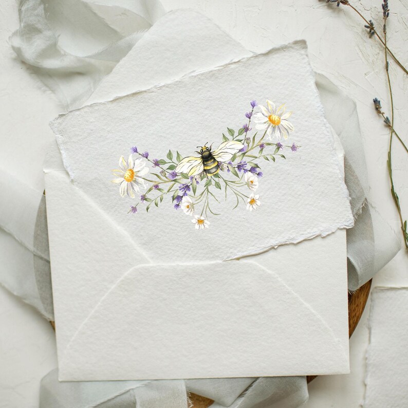 Watercolor Honey Bee Clipart .watercolor Design in Digital PNG Format ...