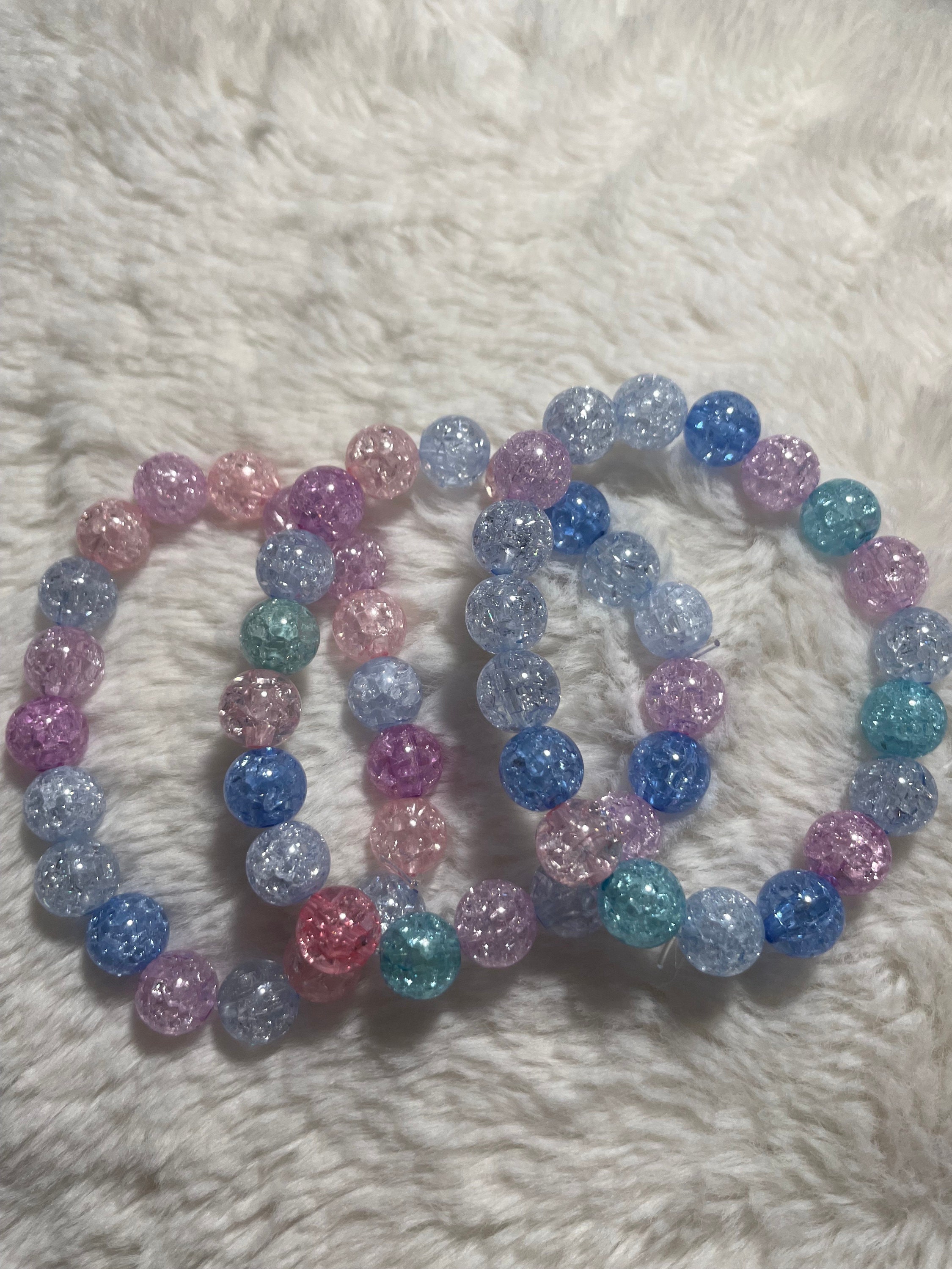 Cotten Candy Themed Bracelets (3 Bracelets) - Etsy