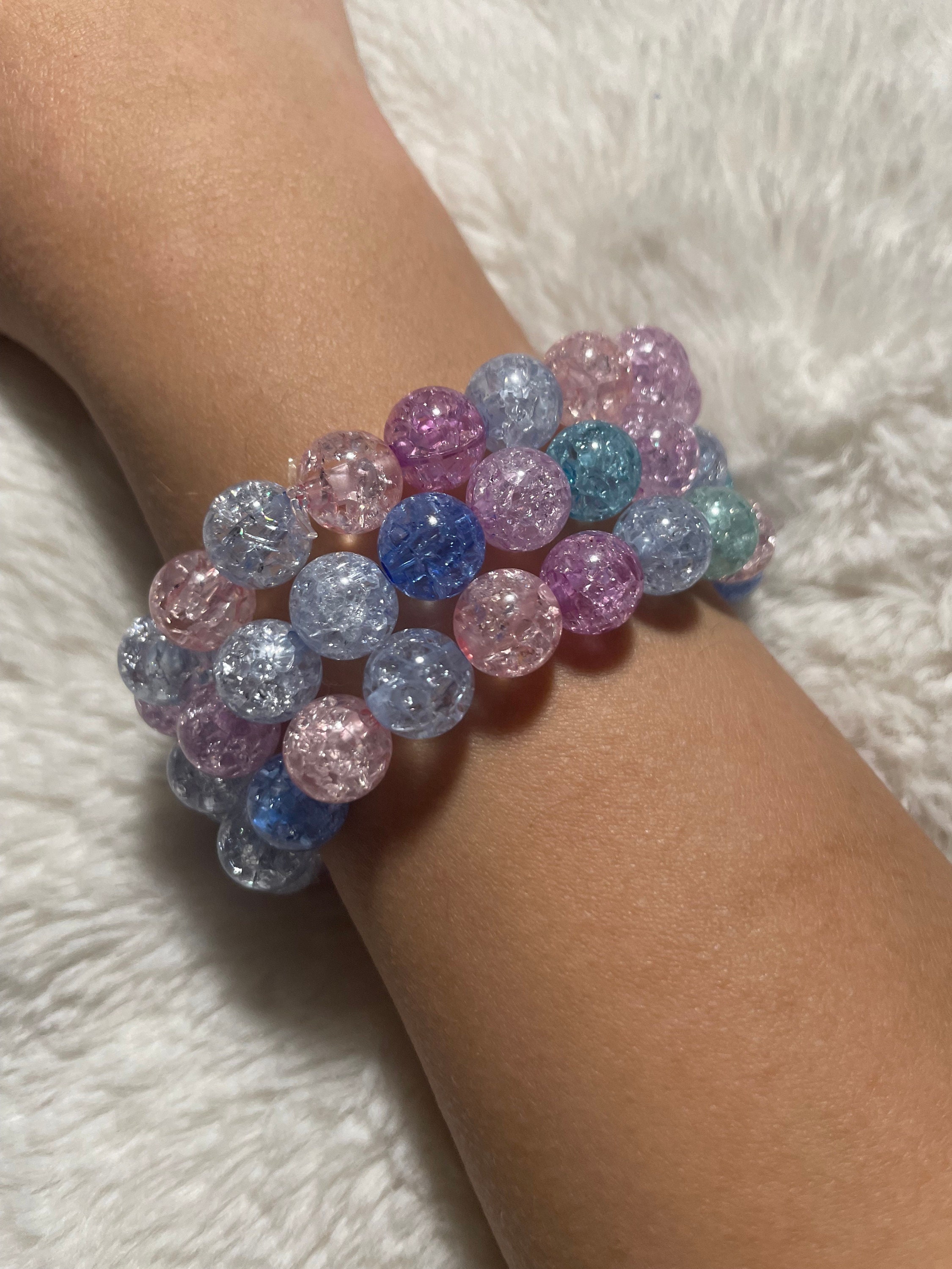 Cotten Candy Themed Bracelets (3 Bracelets) - Etsy