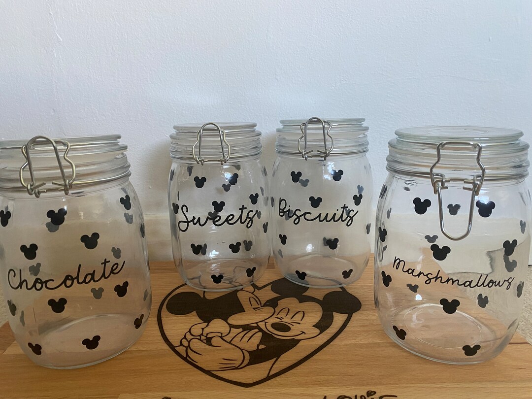 Disney Inspired Biscuit Marshmallow Chocolate and Sweet Jars - Etsy