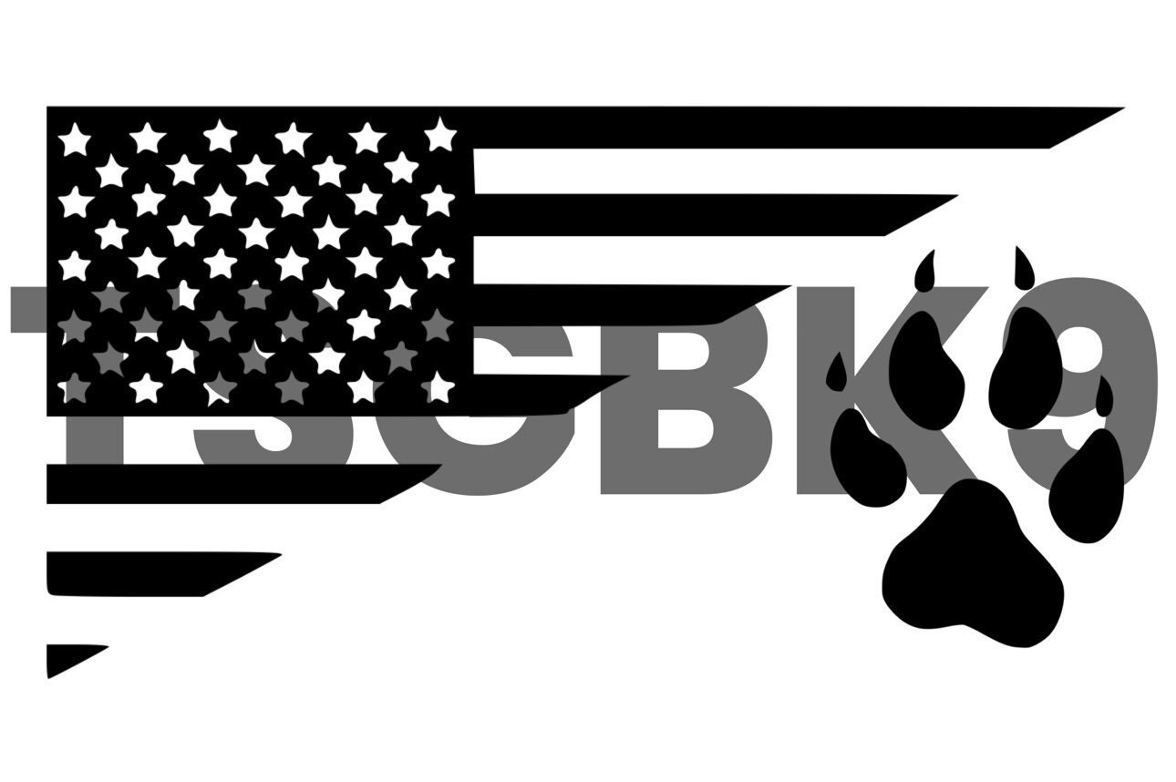American Flag K9 Paw (SVG) - Etsy