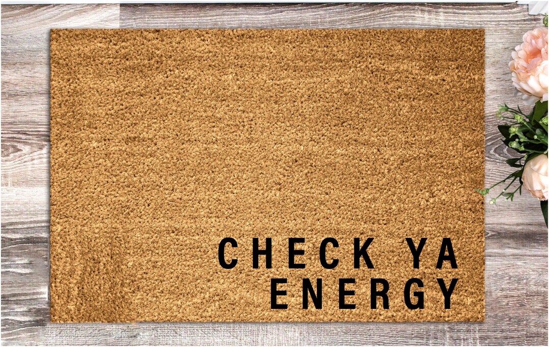 Check Ya Energy Custom Coconut Doormat: Funny Welcome Mat - Etsy