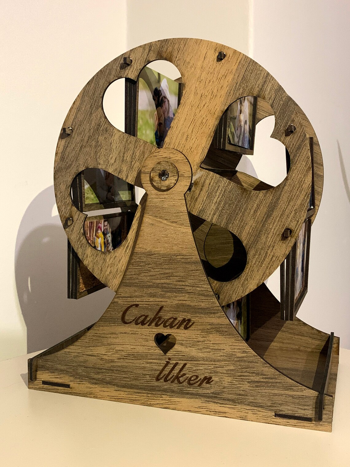 Valentines Day Wooden Ferris Wheel With 16 Personalized Photographs ...