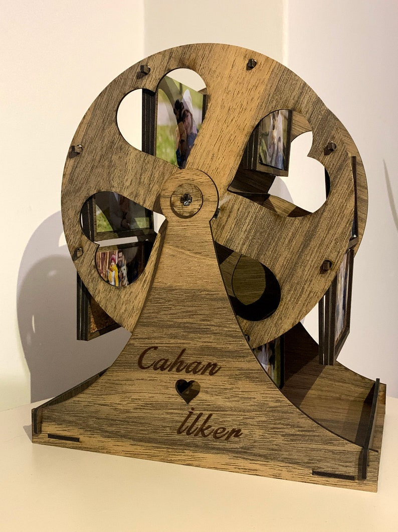 Personalized Wooden Ferris Wheel Photo Display, Couple Gift - Etsy