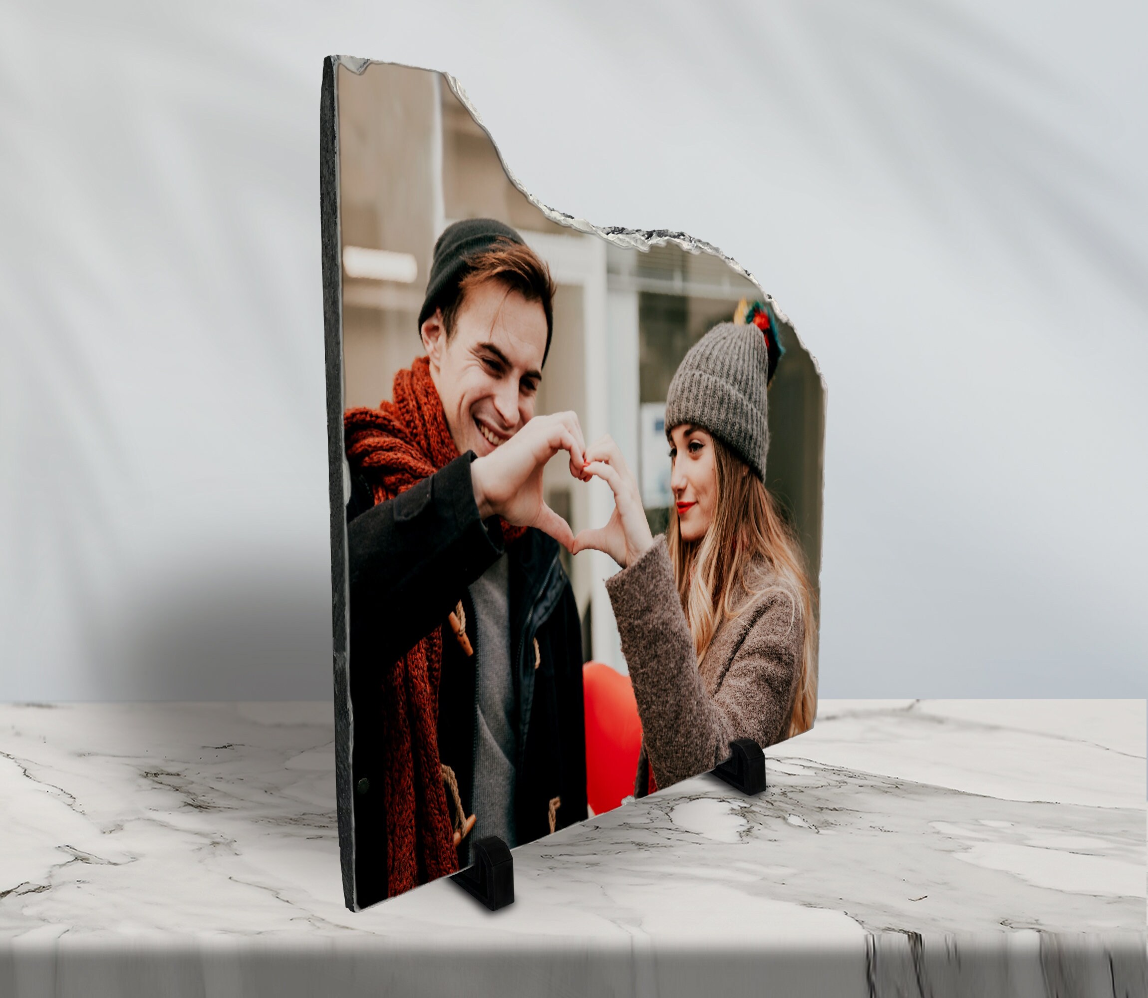 Personalized Photo Slate Plaque, Custom Anniversary Gift (11.8x11.8 ...