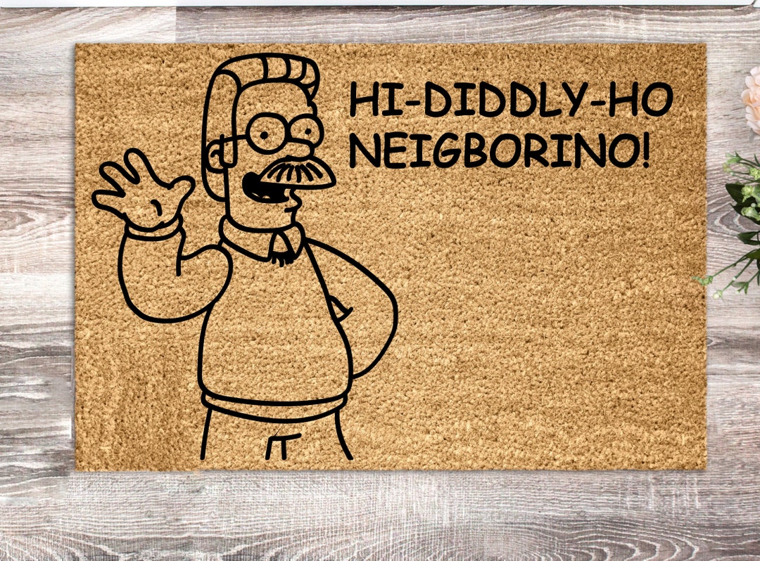 Hi Diddly Ho Neighborino - TV Show Doormat - Funny Doormat - Ned ...