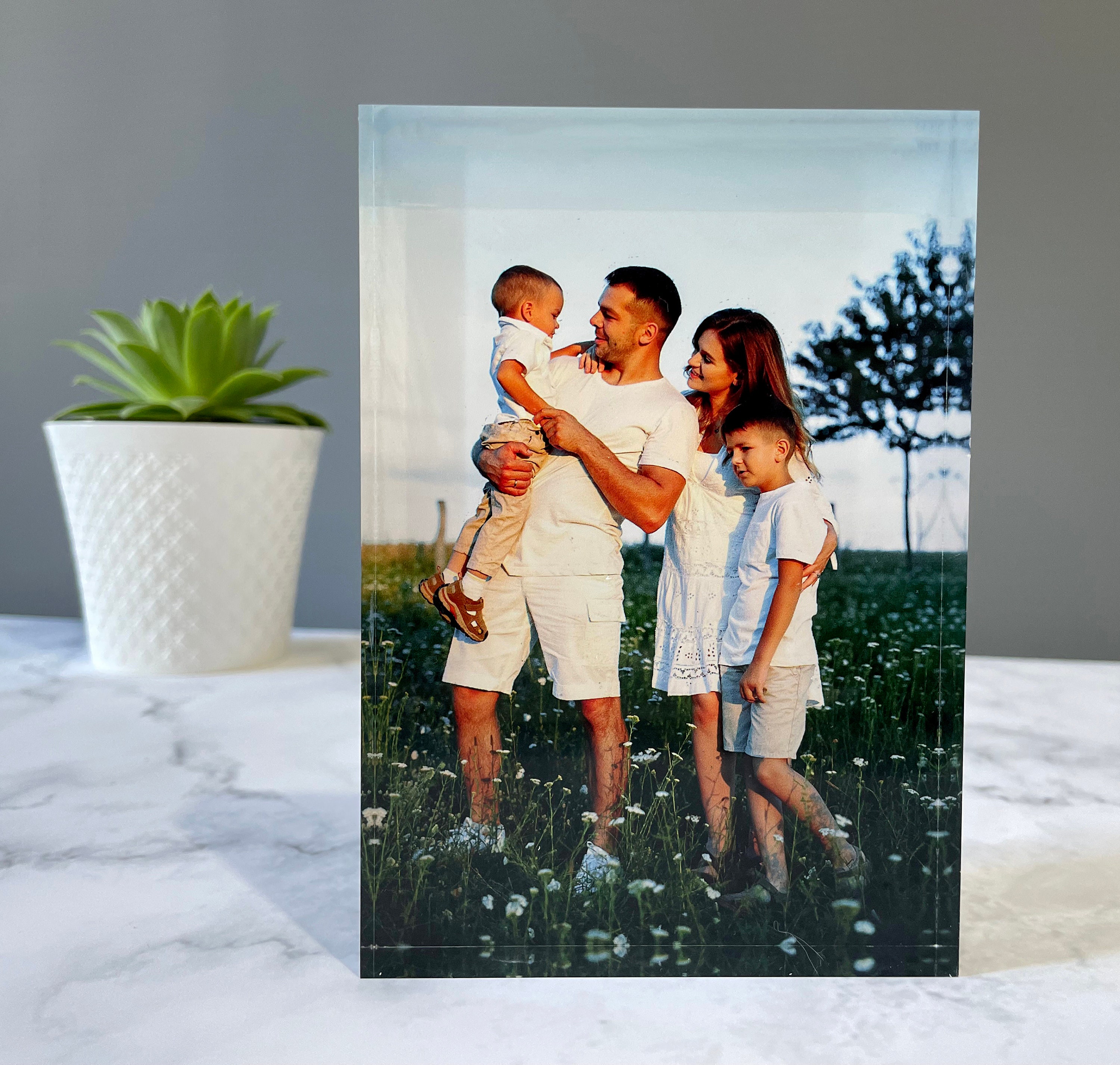 Personalised Photo Print Acrylic Block Plaque, Acrylic Block Plaque ...