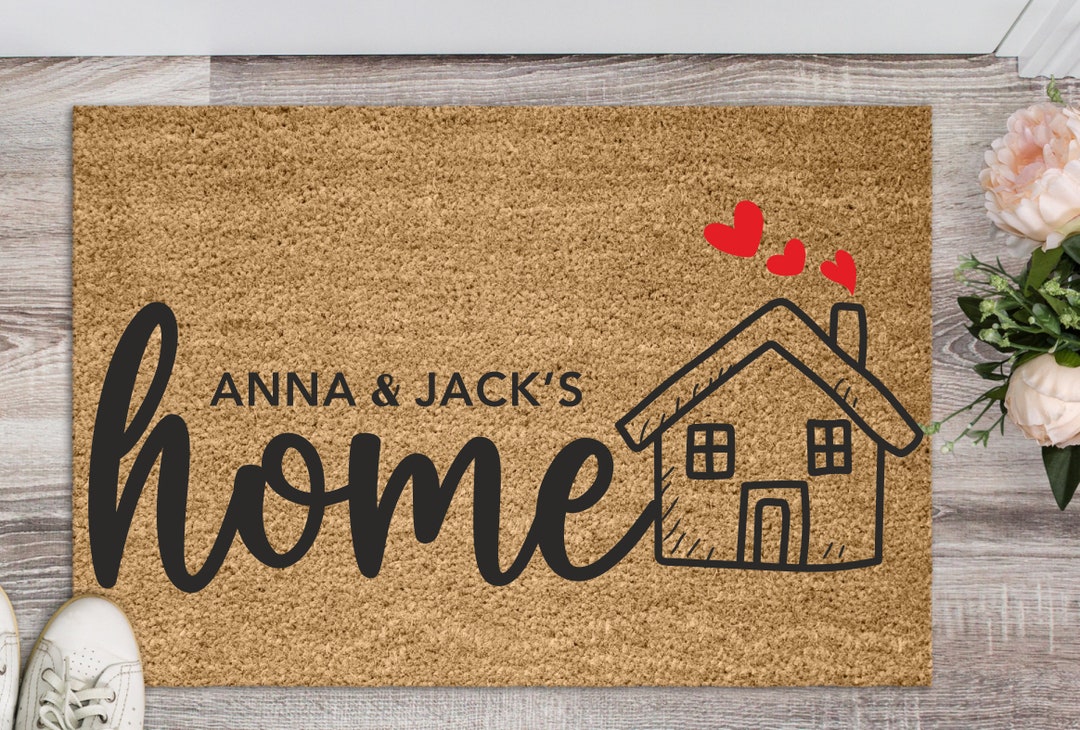 Brush Door Mat Personalised Front Door Mat Custom Printed First Home ...