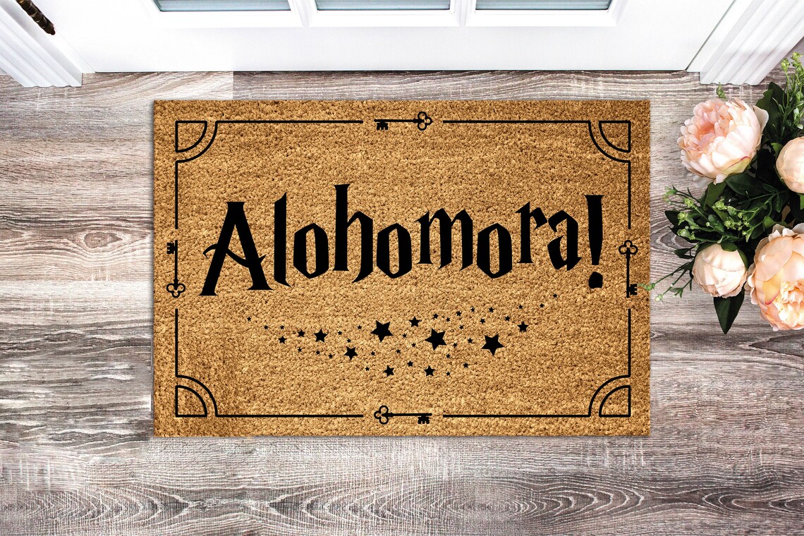 Alohomora Door Mat, Alohomora, Colloportus, Geek, Housewarming Gift ...