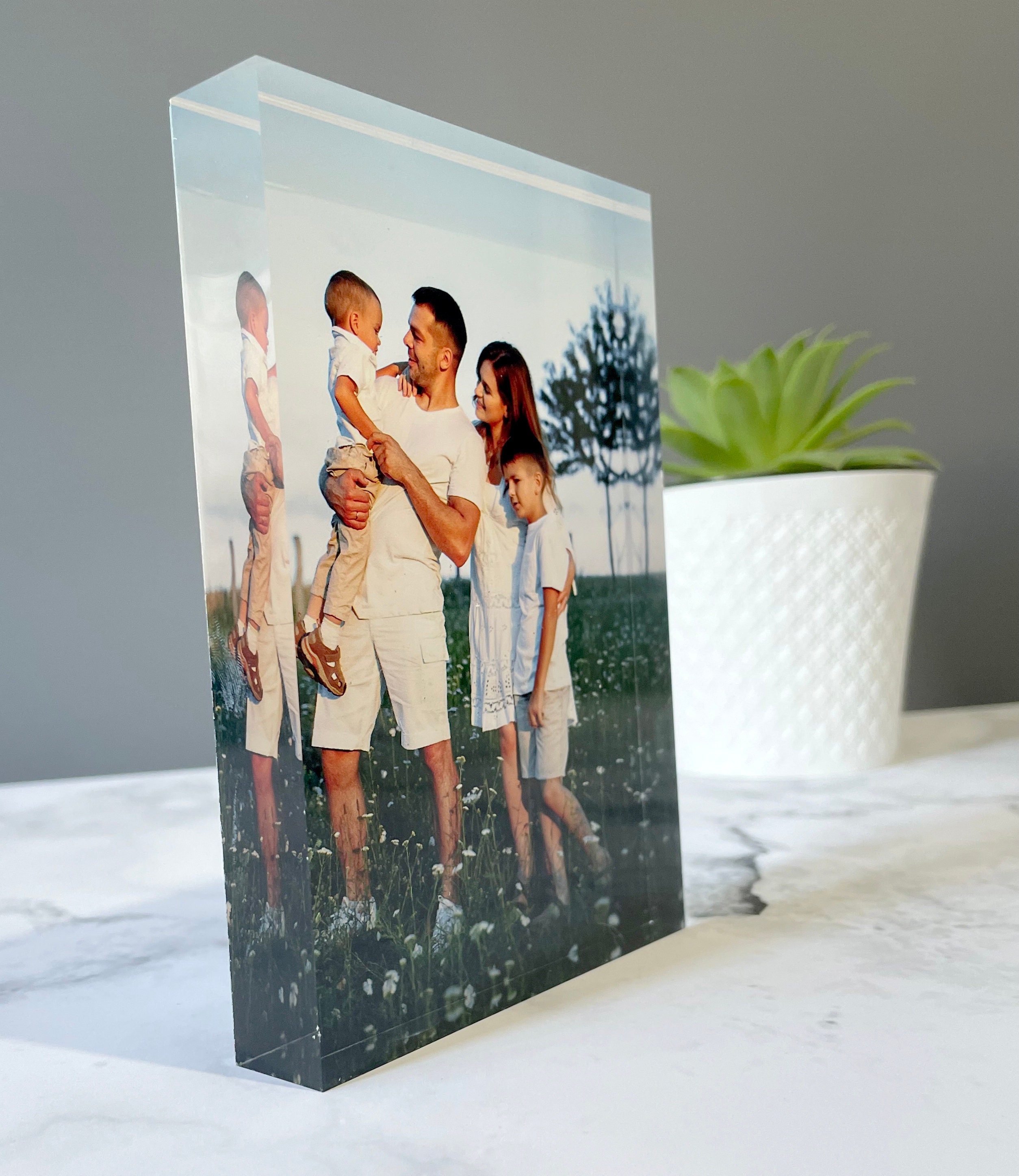 Personalised Photo Print Acrylic Block Plaque, Acrylic Block Plaque ...