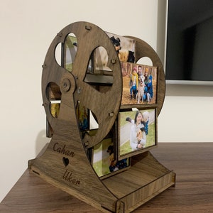 Personalized Wooden Ferris Wheel Photo Display, Couple Gift - Etsy