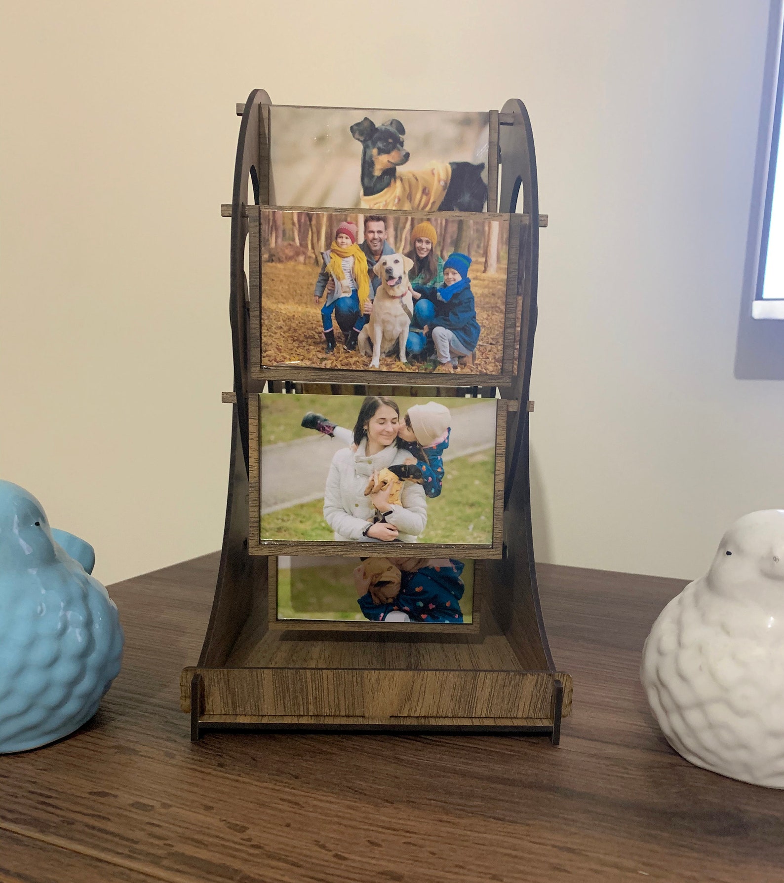Personalized Wooden Ferris Wheel Photo Display, Couple Gift - Etsy