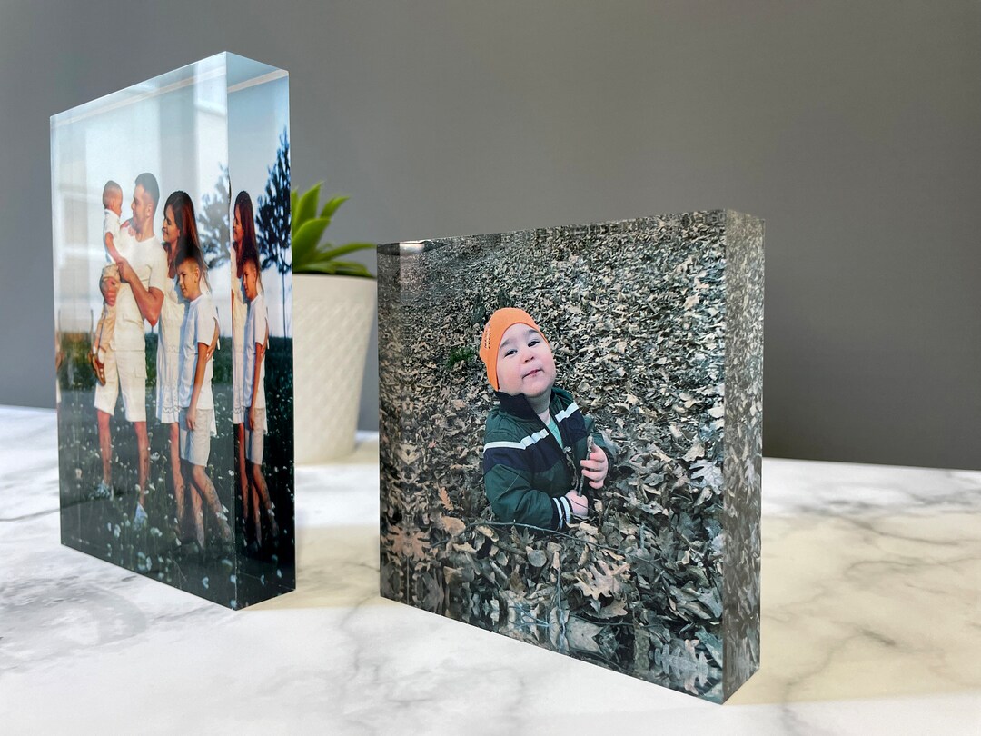 Personalised Photo Print Acrylic Block Plaque, Acrylic Block Plaque ...