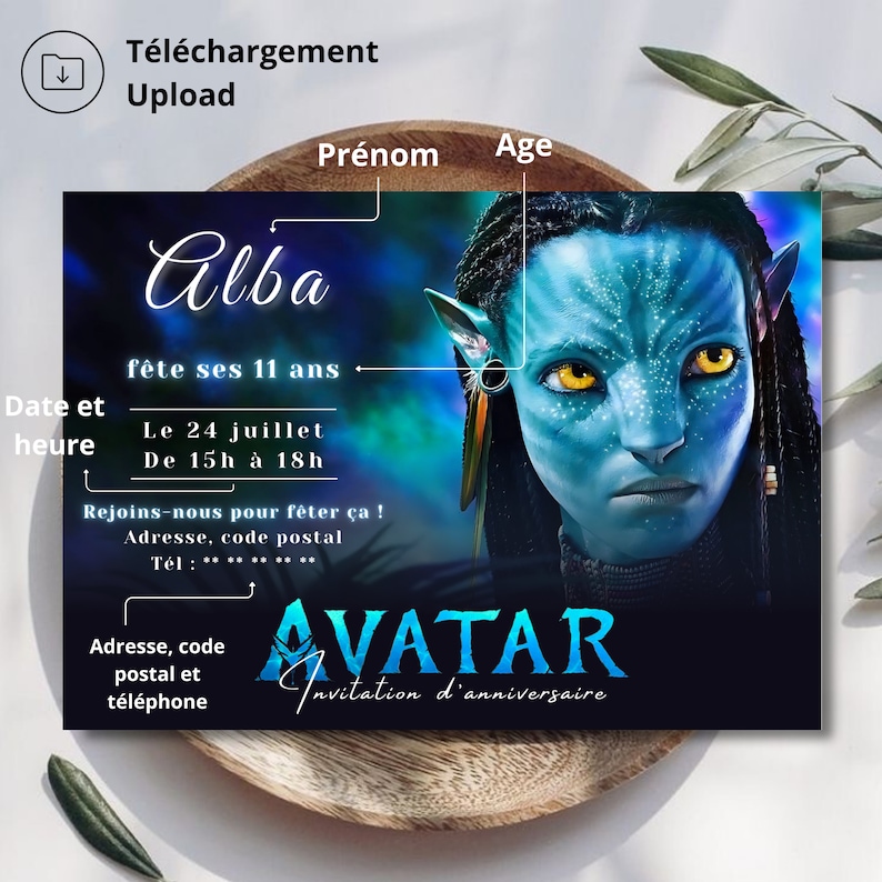Customizable Avatar Birthday Card to Print | Neytiri | Customizable ...