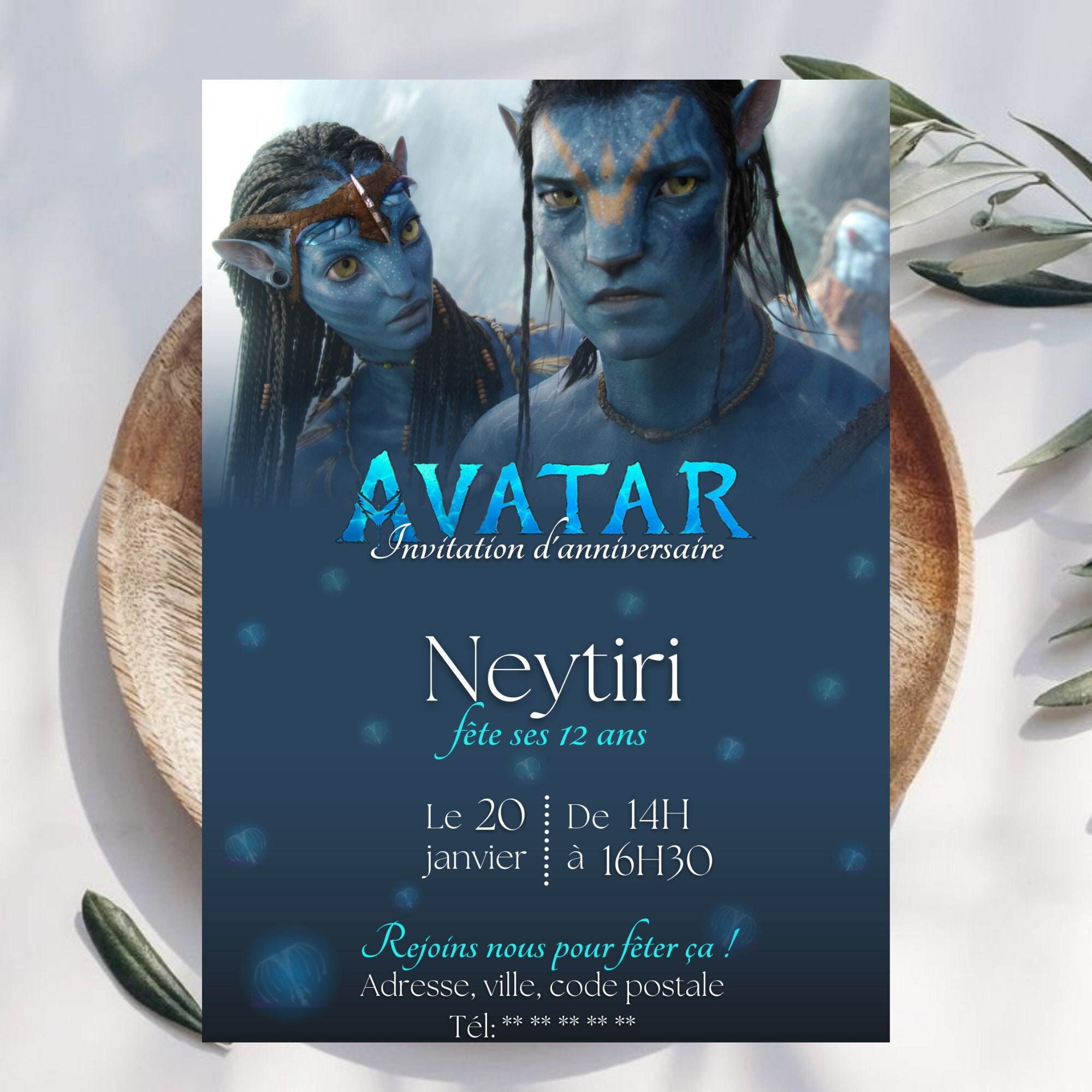 Customizable Avatar Birthday Card to Print | Jake and Neytiri ...